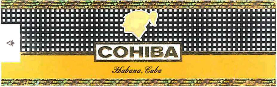 Cohiba Cuban Cigars Label